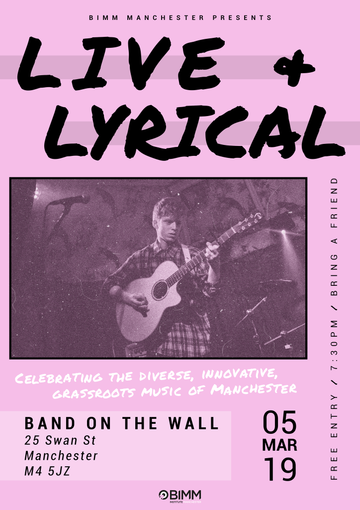 BIMM Manchester Live and Lyrical - Band on the Wall