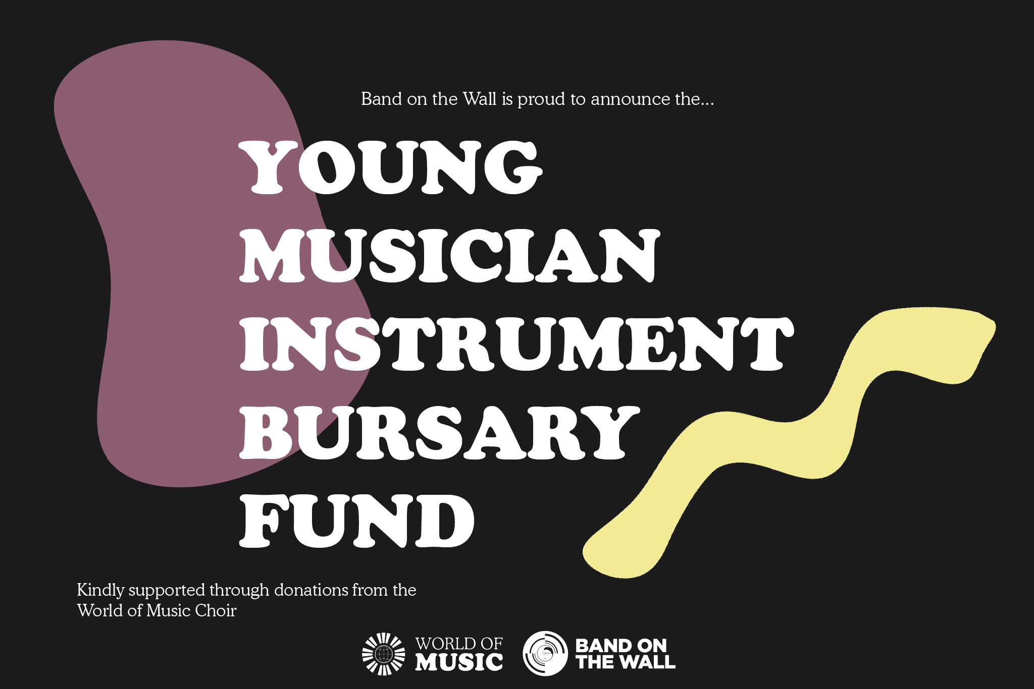 Band on the Wall's Young Musician Instrument Bursary Fund